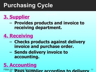 Week 7 Procurement (Purchasing, Receiving And Storing) 2 2552 | PPT