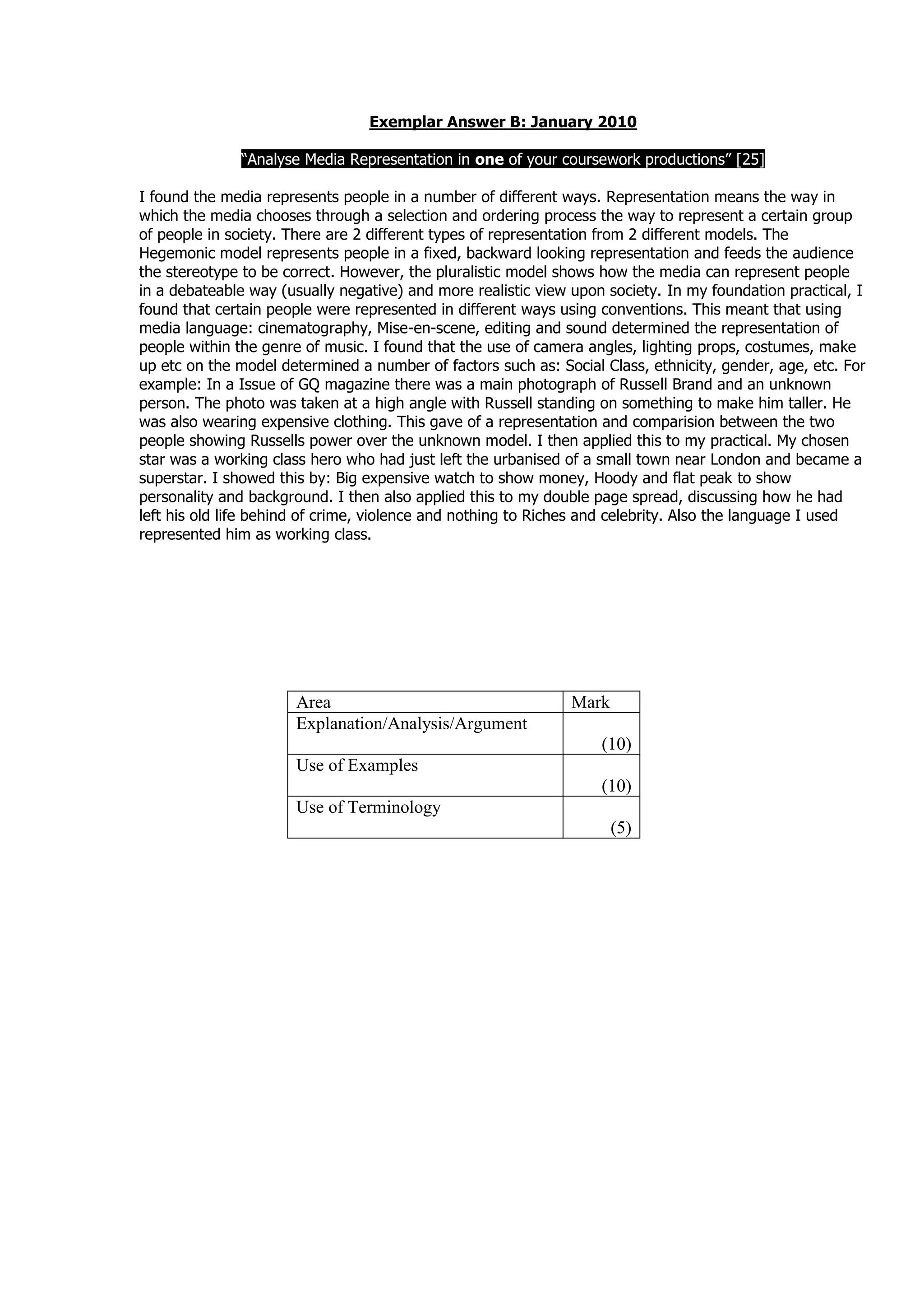 Section A 1 (b) Exemplars | PDF
