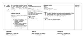 WEEK 7 lesson plan in science about chemistry | PPT