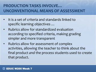 Week7 sp12 part5_lecture_assessment tools | PPTX