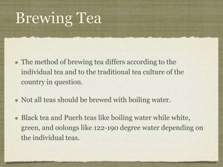 Week 7 tea power point | PPT