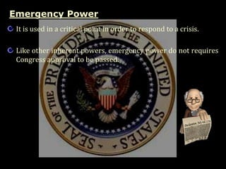 Week 7, the inherent powers of the president | PPT