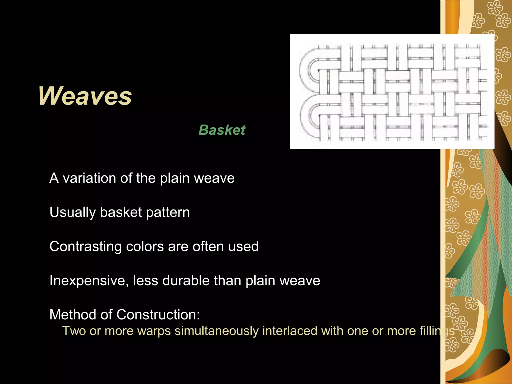 Types of Looms and Weaves | PPT