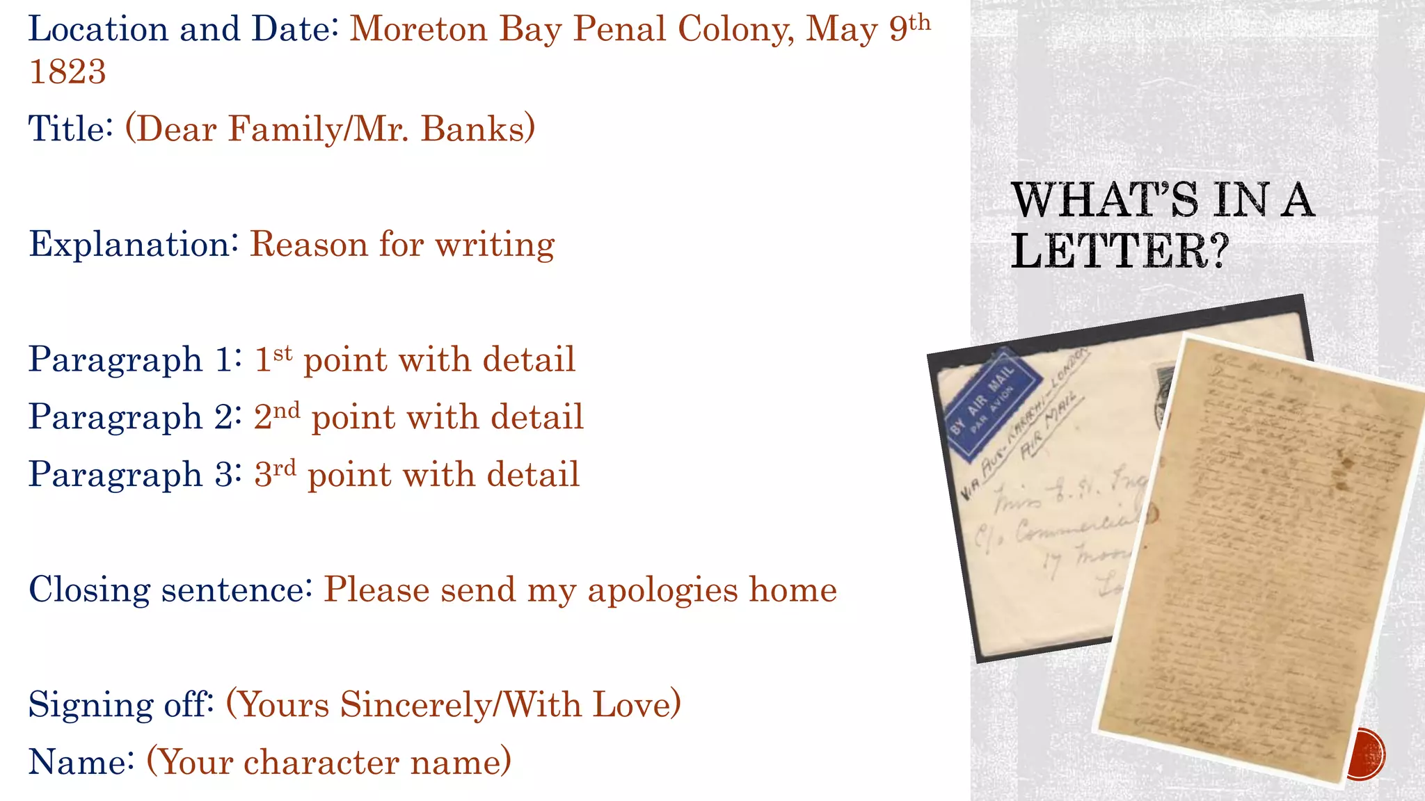 Week 7 writing a letter | PPT