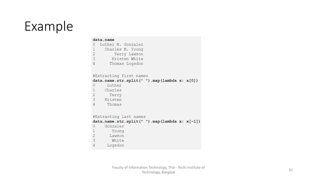 Week 8: Programming for Data Analysis | PPT