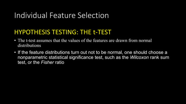 Week_8machine learning (feature selection).pptx | Educational Assessment | Education