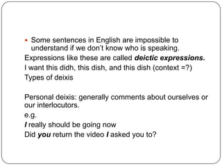 Week 8 deixis | PPT