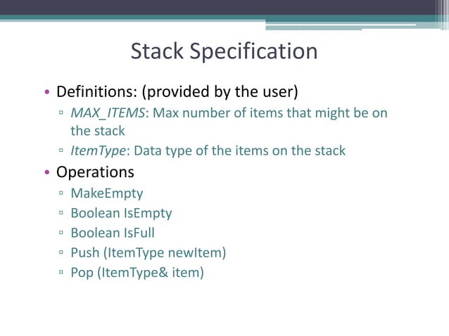 Stack Data Structure | PPT