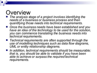 Week8 Topic1 Translate Business Needs Into Technical Requirements | PPT