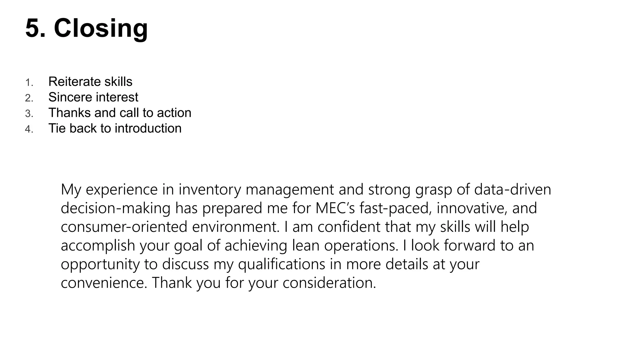 Week 8 - Tutorial 5 - Resume + CLs | PPT