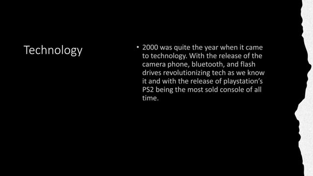 This powerpoint is a brief description of the early 2000s | PPTX