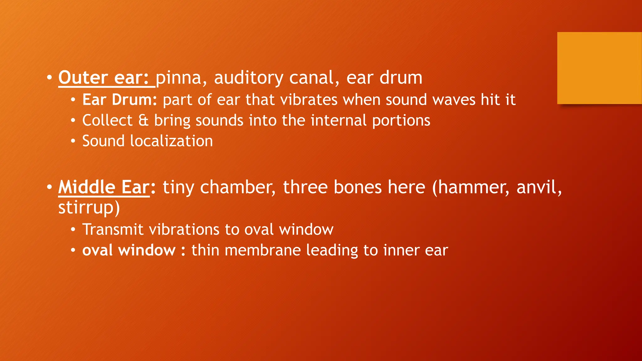 AUDITION and its components and sensory organs.pptx | Ear, Nose and Throat Conditions | Diseases ...