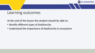 Biodiversity on science technology and society | PPTX
