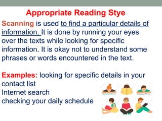 WEEK 8 Day 1 Using Appropriate Reading Style.pptx