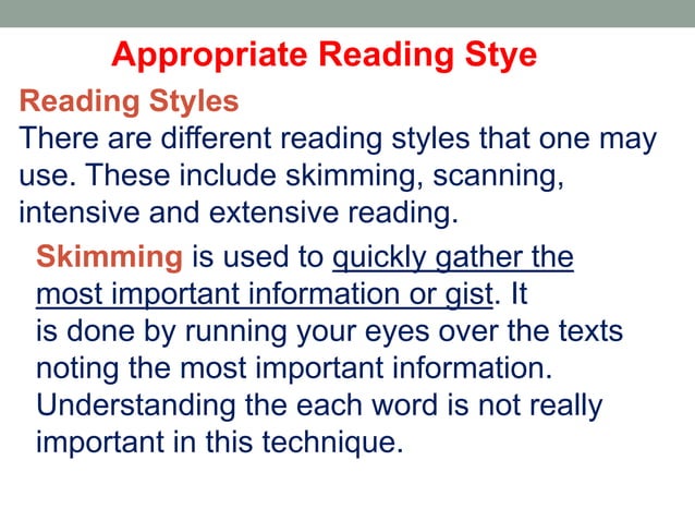 WEEK 8 Day 2 Using Appropriate Reading Style.pptx