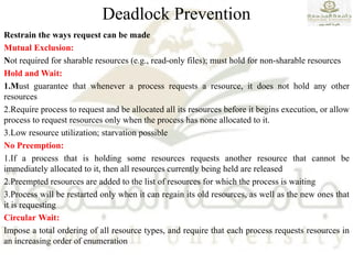 Deadlock principles in operating systems | PPT