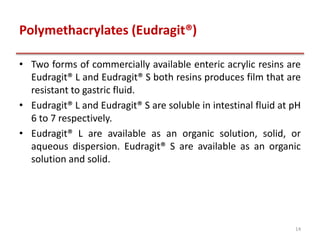 enteric coating polymers | PPTX