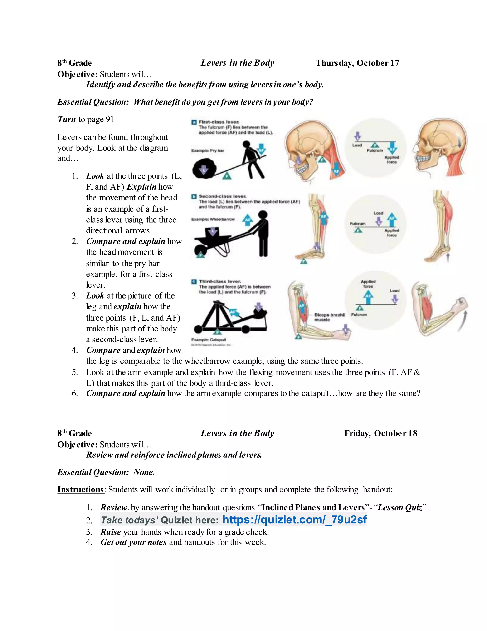 Week 8 inclined planes and levers | PDF