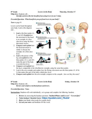 Week 8 inclined planes and levers | DOCX