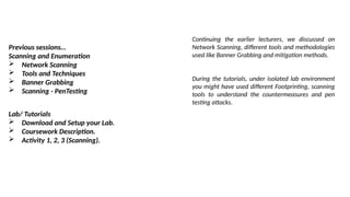 Week 8 IT infrastructure Scanning and Enumeration Part 2.pptx