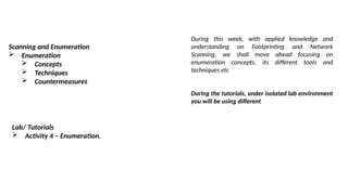 Week 8 IT infrastructure Scanning and Enumeration Part 2.pptx