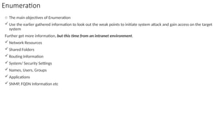 Week 8 IT infrastructure Scanning and Enumeration Part 2.pptx