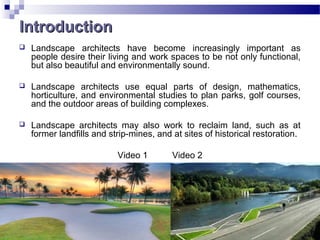 Week 8 landscape architecture | PPT