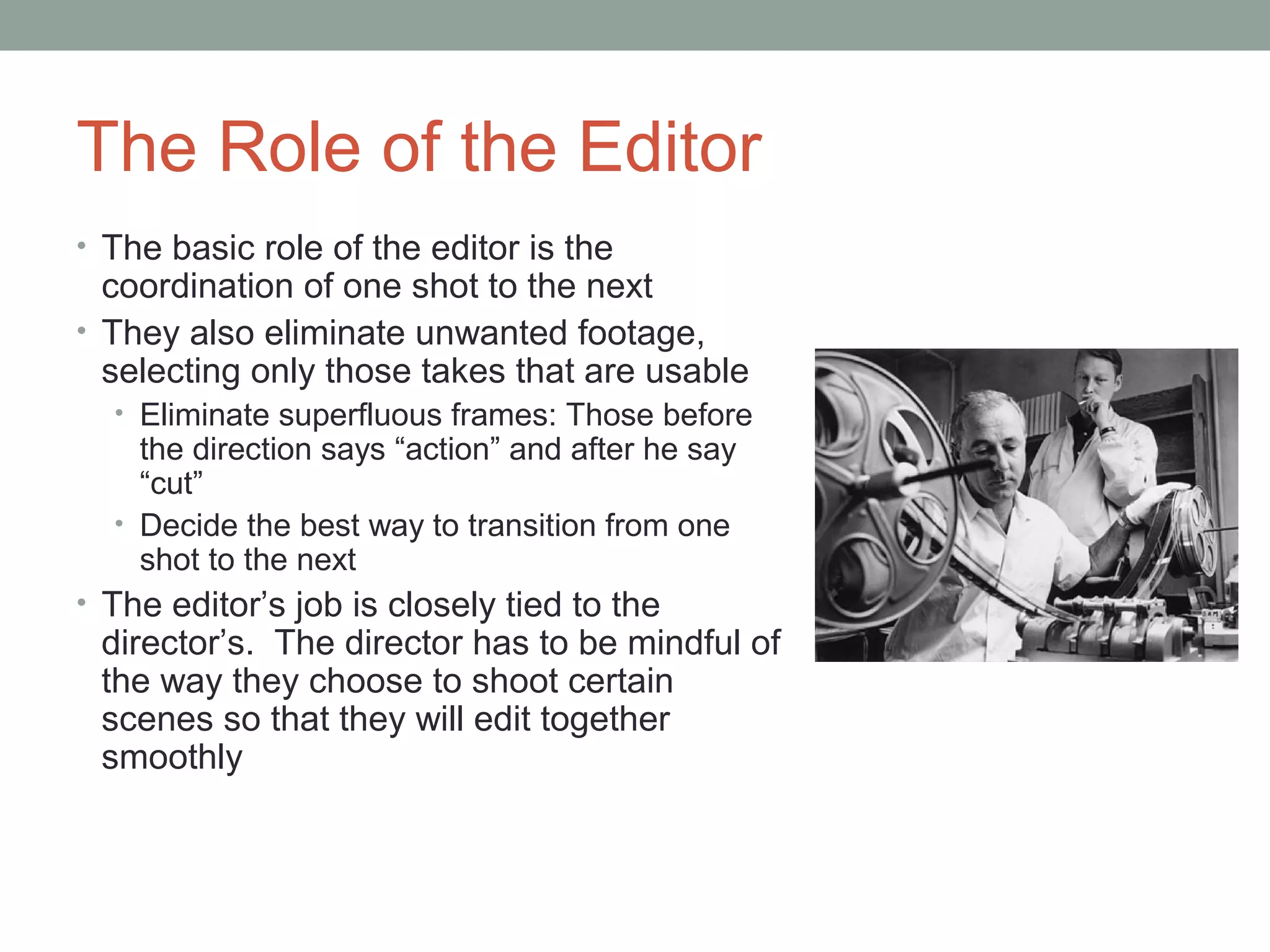 Intro to Film: Editing | PPT