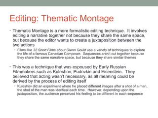 Intro to Film: Editing | PPT