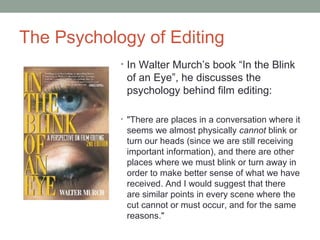 Intro to Film: Editing | PPT