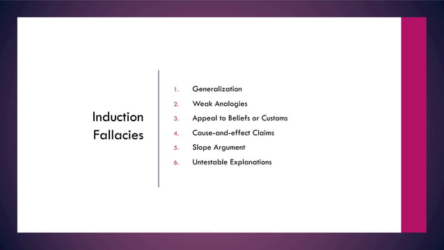 LIB440 Week 8 Induction Fallacies | PDF | Educational Assessment | Education