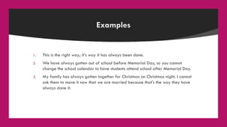 LIB440 Week 8 Induction Fallacies | PDF | Educational Assessment | Education