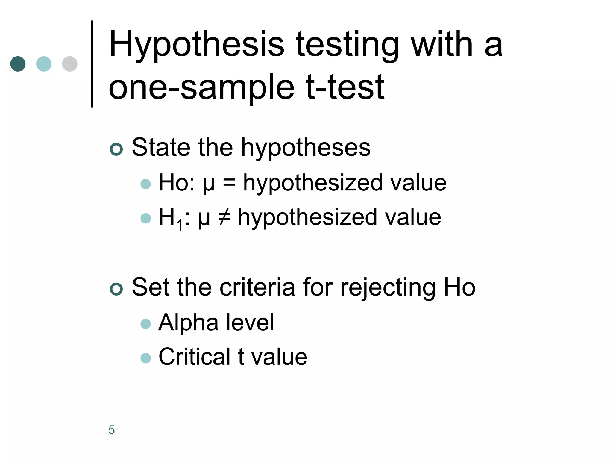 One Sample T Test | PPT