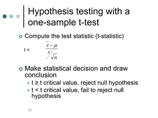 One Sample T Test | PPT