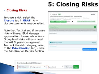 Week 8 Risk Prioritization Final Documentation and ERM Timelines ...