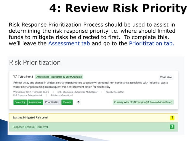 Week 8 Risk Prioritization Final Documentation and ERM Timelines ...