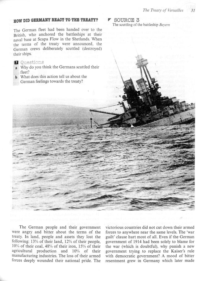 Week 8 - WWI and the Treaty of Versailles | PDF