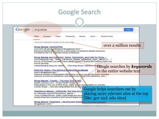 Week 9 10 ppt-google_search | PPTX | Search | Internet