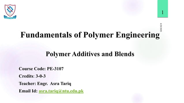 Polymer Additives and Blends | PPTX