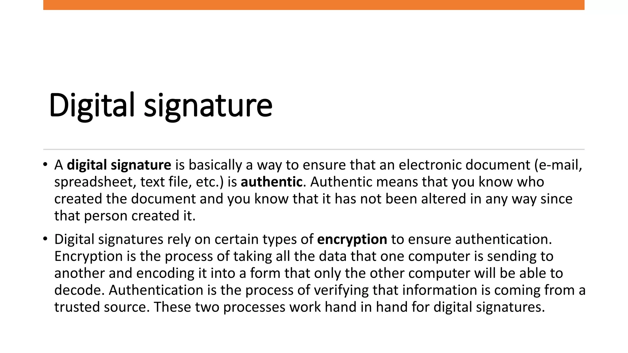 Information Security (Digital Signatures) | PPTX