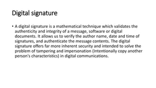 Information Security (Digital Signatures) | PPTX
