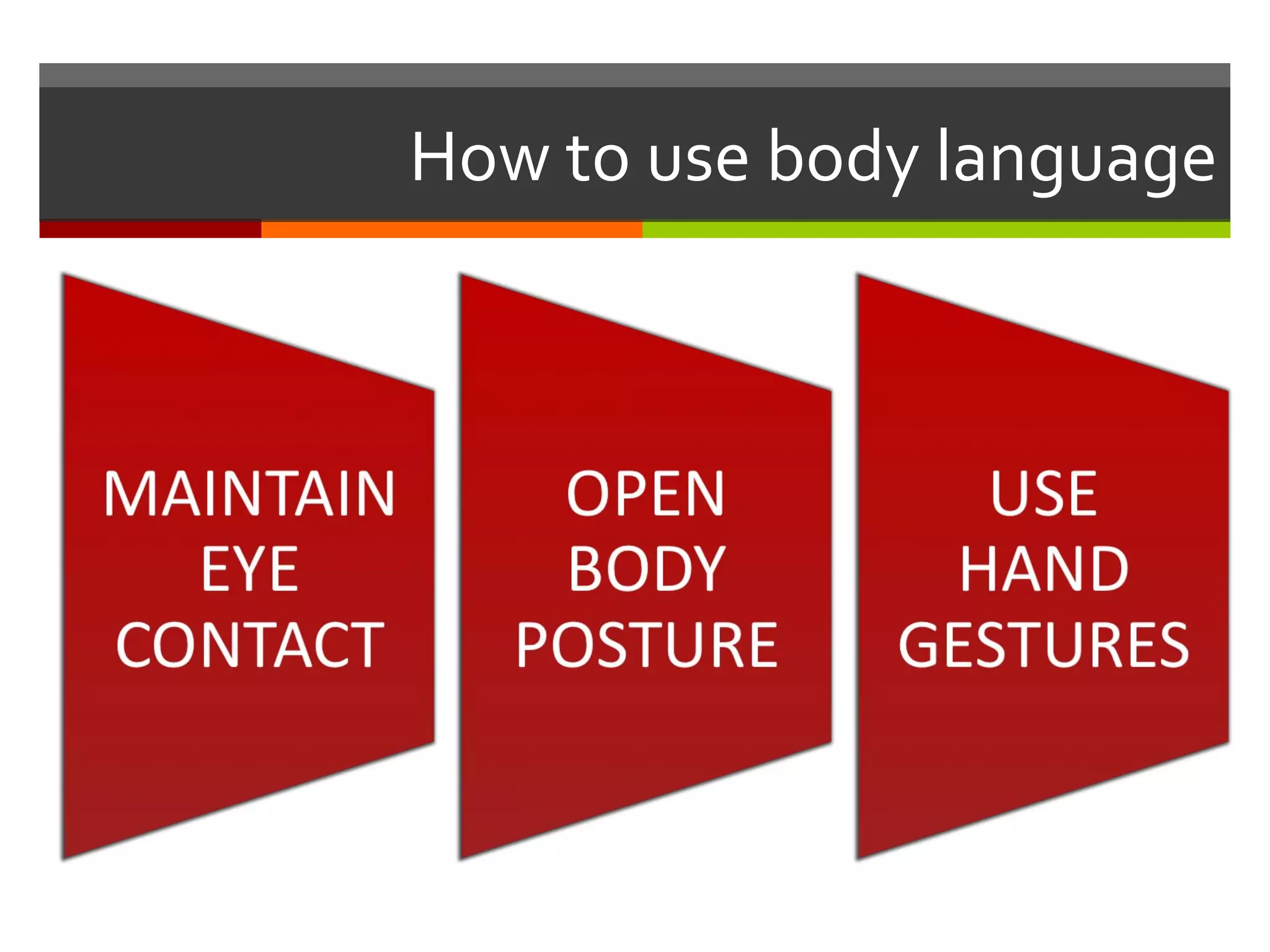 Public Speaking & Presentation - Week9 body language | PPT