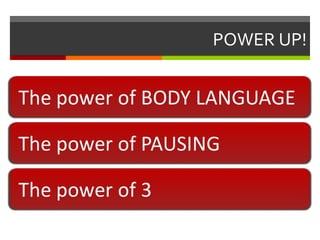 Public Speaking & Presentation - Week9 body language | PPT