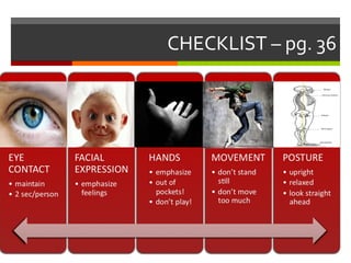 Public Speaking & Presentation - Week9 body language | PPT