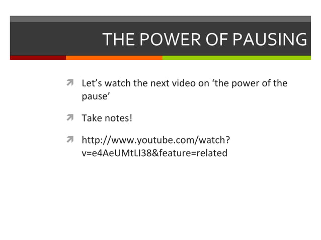 Public Speaking & Presentation - Week9 body language | PPT