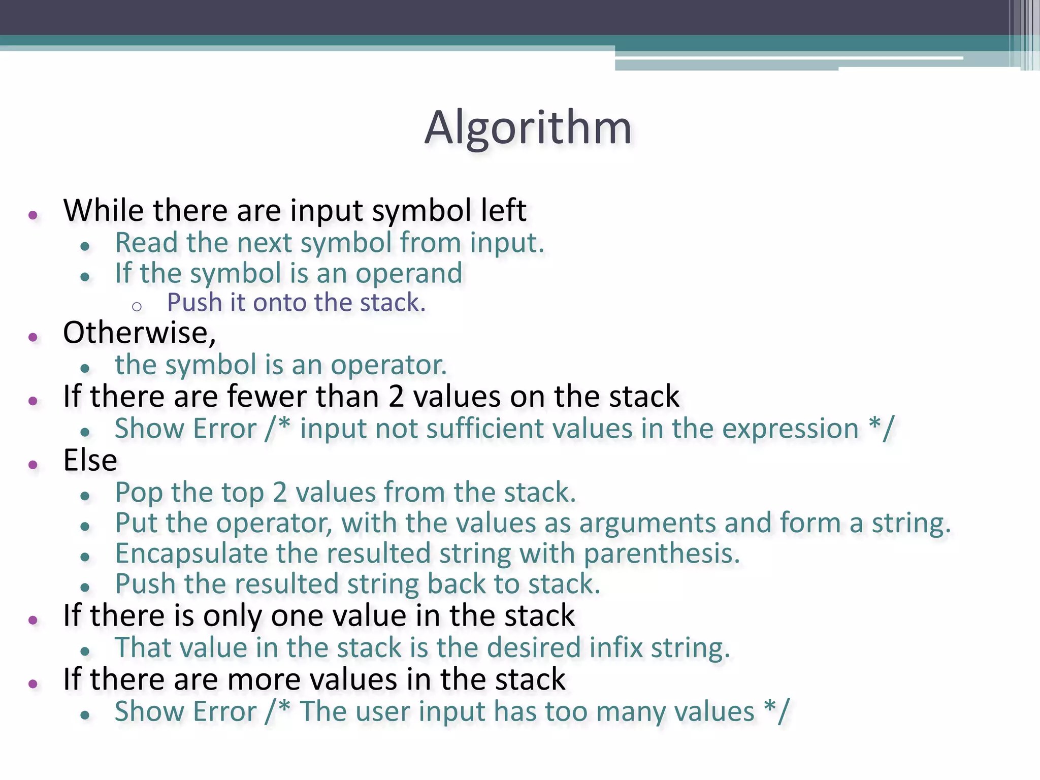 Prefix, Infix and Post-fix Notations | PPTX