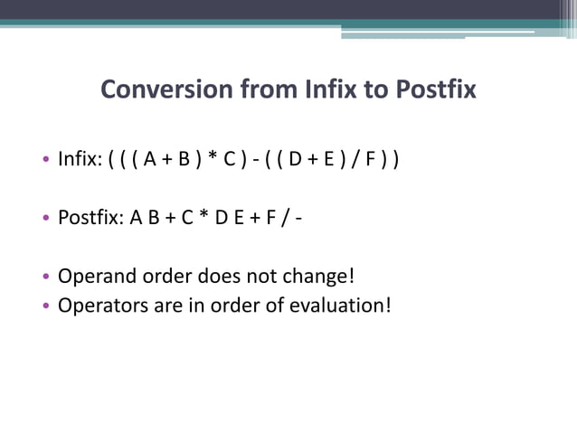 Prefix, Infix and Post-fix Notations | PPTX