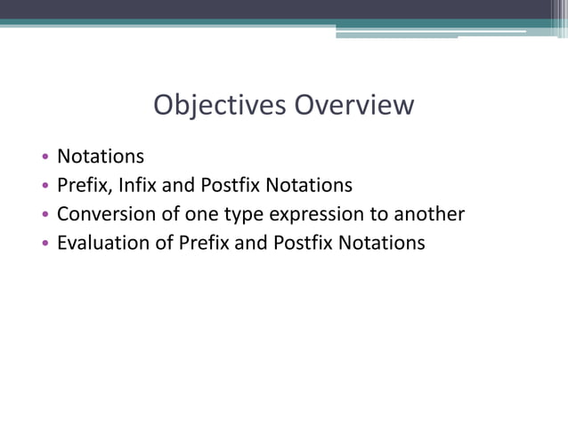 Prefix, Infix and Post-fix Notations | PPTX