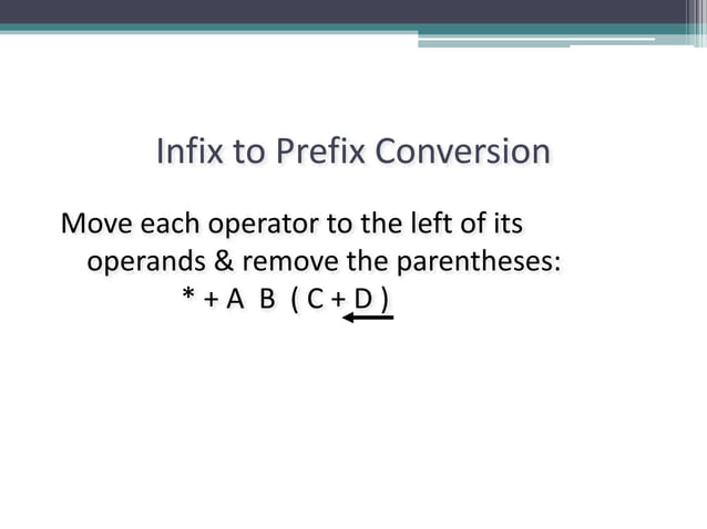 Prefix, Infix and Post-fix Notations | PPTX