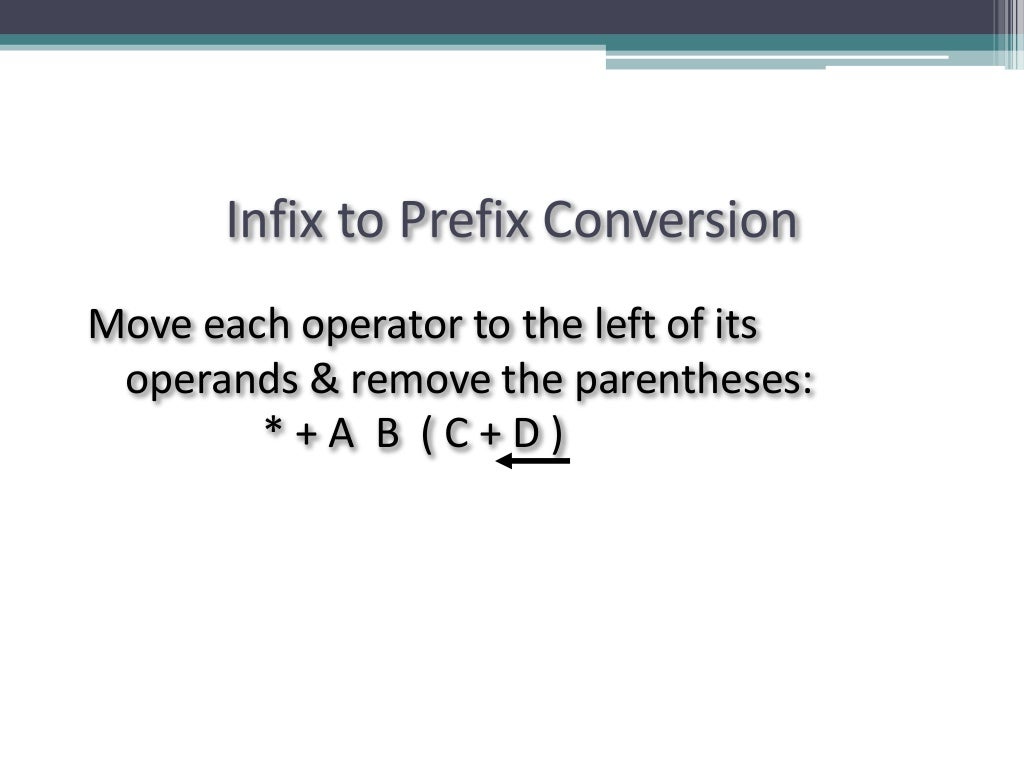 Week 9 - Prefix, Infix and Postfix Notations